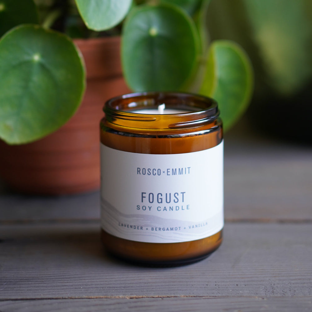 Fogust Soy Candle 8oz – Rosco Emmit
